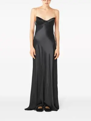 Miu Miu Chain-straps Silk Dress