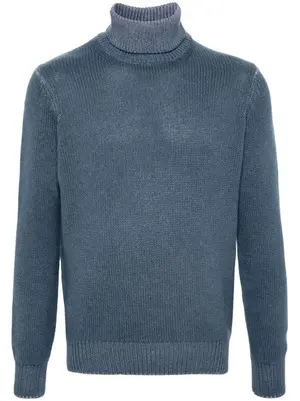 DELL'OGLIO Roll-neck Wool Blend Jumper