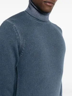 DELL'OGLIO Roll-neck Wool Blend Jumper