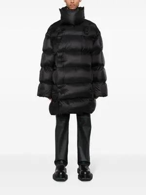 Rick Owens Funnel-neck Quilted Down Coat