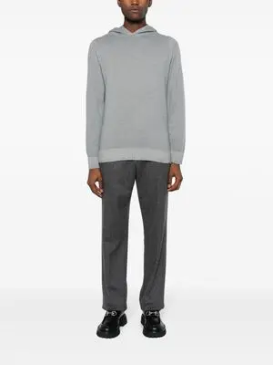 DELL'OGLIO Knitted Hoodie - Grey