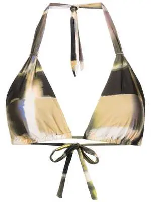 LENNY NIEMEYER Abstract-print Triangle Bikini Top - Multicolour
