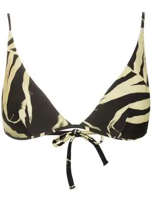 LENNY NIEMEYER Abstract-print Triangle Bikini Top - Black