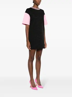 Moschino Logo-jacquard Panelled Mini Dress