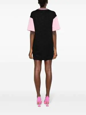 Moschino Logo-jacquard Panelled Mini Dress