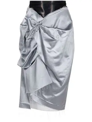 MAISON MARGIELA Deconstructed Satin Skirt - Blue