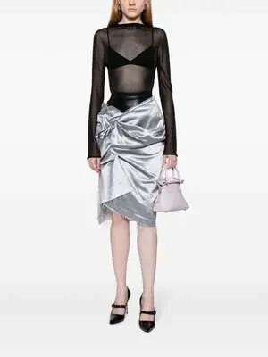 MAISON MARGIELA Deconstructed Satin Skirt - Blue