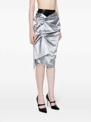 MAISON MARGIELA Deconstructed Satin Skirt - Blue