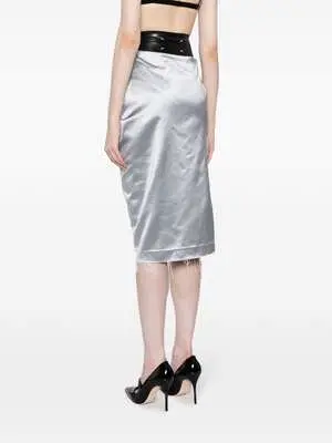 MAISON MARGIELA Deconstructed Satin Skirt - Blue