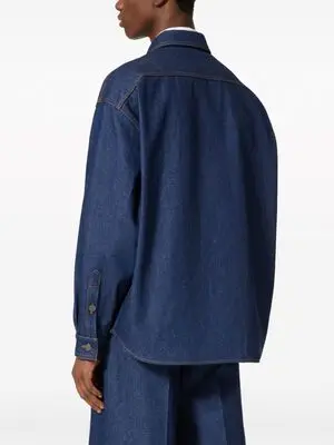 Valentino Garavani Logo-appliqué Denim Shirt