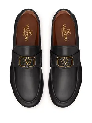 Valentino Garavani Vlogo Signature Leather Loafers