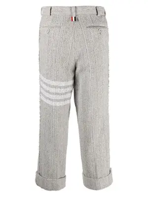 Thom Browne 4-bar Cotton Tweed Trousers