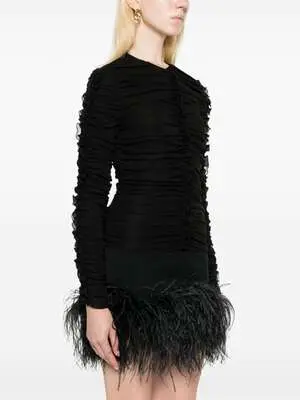 Magda Butrym Ruched Silk-blend Top
