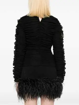 Magda Butrym Ruched Silk-blend Top
