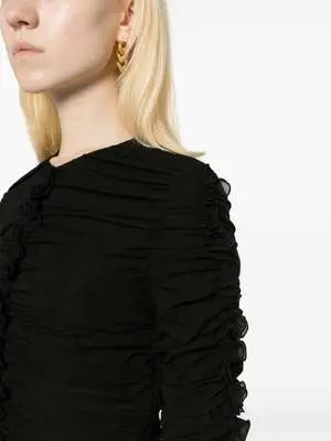 Magda Butrym Ruched Silk-blend Top