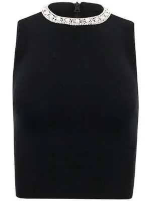 Alice + Olivia Amity Pearl-embellished Top