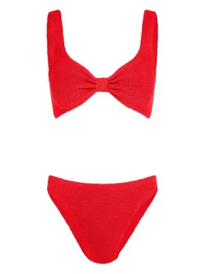 Hunza G Bonnie Seersucker Bikini - Red