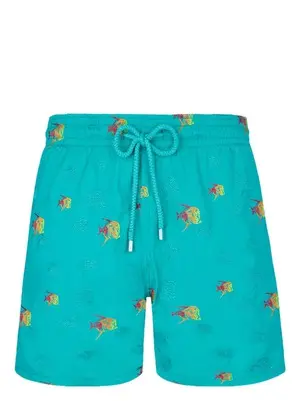 Vilebrequin Piranhas Embroidered Swim Shorts - Green