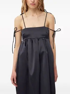 GANNI Sleeveless Satin Maxi Dress