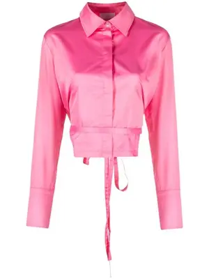 PATOU Cut-out Cropped Shirt