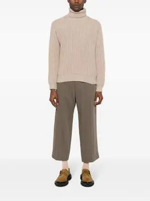 DELL'OGLIO Roll-neck Cashmere Jumper - Neutrals