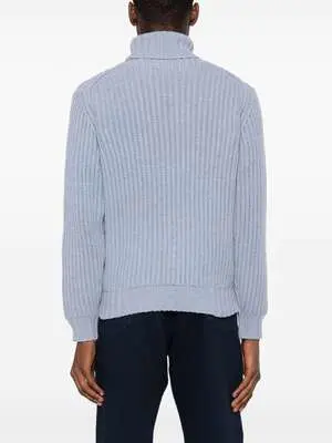 DELL'OGLIO Roll-neck Cashmere Jumper - Blue