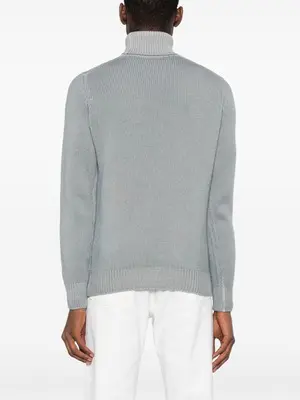 DELL'OGLIO Roll-neck Knit Jumper - Grey