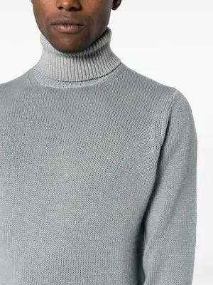 DELL'OGLIO Roll-neck Knit Jumper - Grey