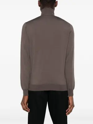 DELL'OGLIO Roll-neck Knit Jumper - Grey
