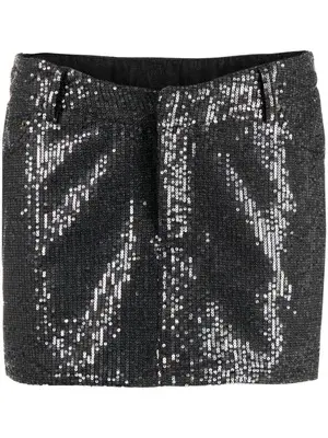 ROTATE BY BIRGER CHRISTENSEN Sequin Twill Mini Skirt