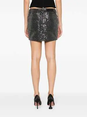 ROTATE BY BIRGER CHRISTENSEN Sequin Twill Mini Skirt
