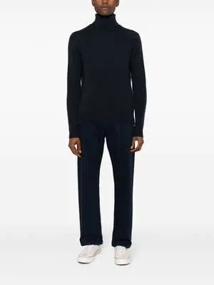 DELL'OGLIO Roll-neck Knit Jumper - Blue