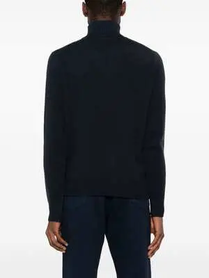 DELL'OGLIO Roll-neck Knit Jumper - Blue