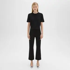 Theory Cropped Flare Pant - Black