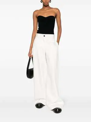 JIL SANDER High-waist Wide-leg Trousers - White
