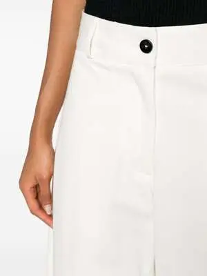 JIL SANDER High-waist Wide-leg Trousers - White