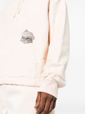 OBJECTS IV LIFE Logo-print Organic Cotton Hoodie - Neutrals