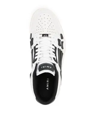Amiri Skel Leather Sneakers - White
