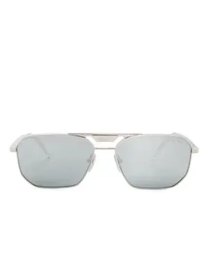 Prada Pilot-frame Double-bridge Sunglasses - Silver