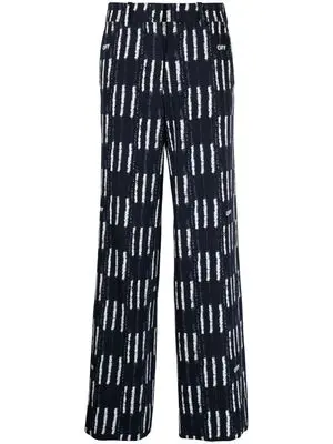 Off-white Wide Leg Pants For Women