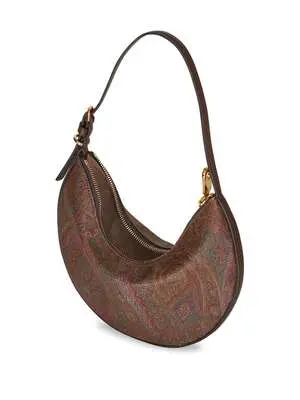 Etro Small Essential Bag With Paisley Print - Brown