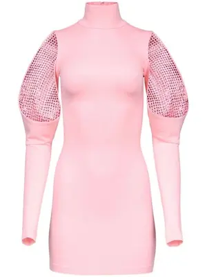 AREA Crystal-embellished Minidress