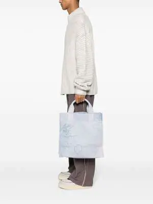 OBJECTS IV LIFE Slogan-print Cotton Tote Bag - Purple