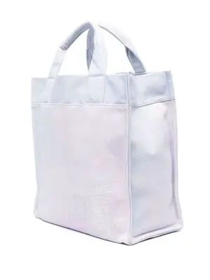 OBJECTS IV LIFE Slogan-print Cotton Tote Bag - Purple