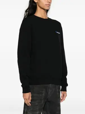 Off-White Arrows Floral-embroidered Sweatshirt - Black