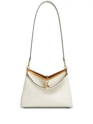 Etro Large Vela Leather Shoulder Bag - White