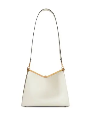 Etro Large Vela Leather Shoulder Bag - White