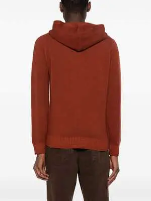 DELL'OGLIO Knitted Hoodie - Orange
