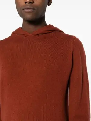 DELL'OGLIO Knitted Hoodie - Orange