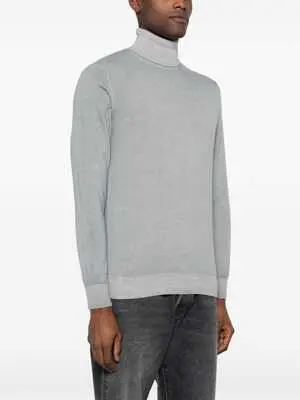 DELL'OGLIO Roll-neck Knitted Jumper - Grey